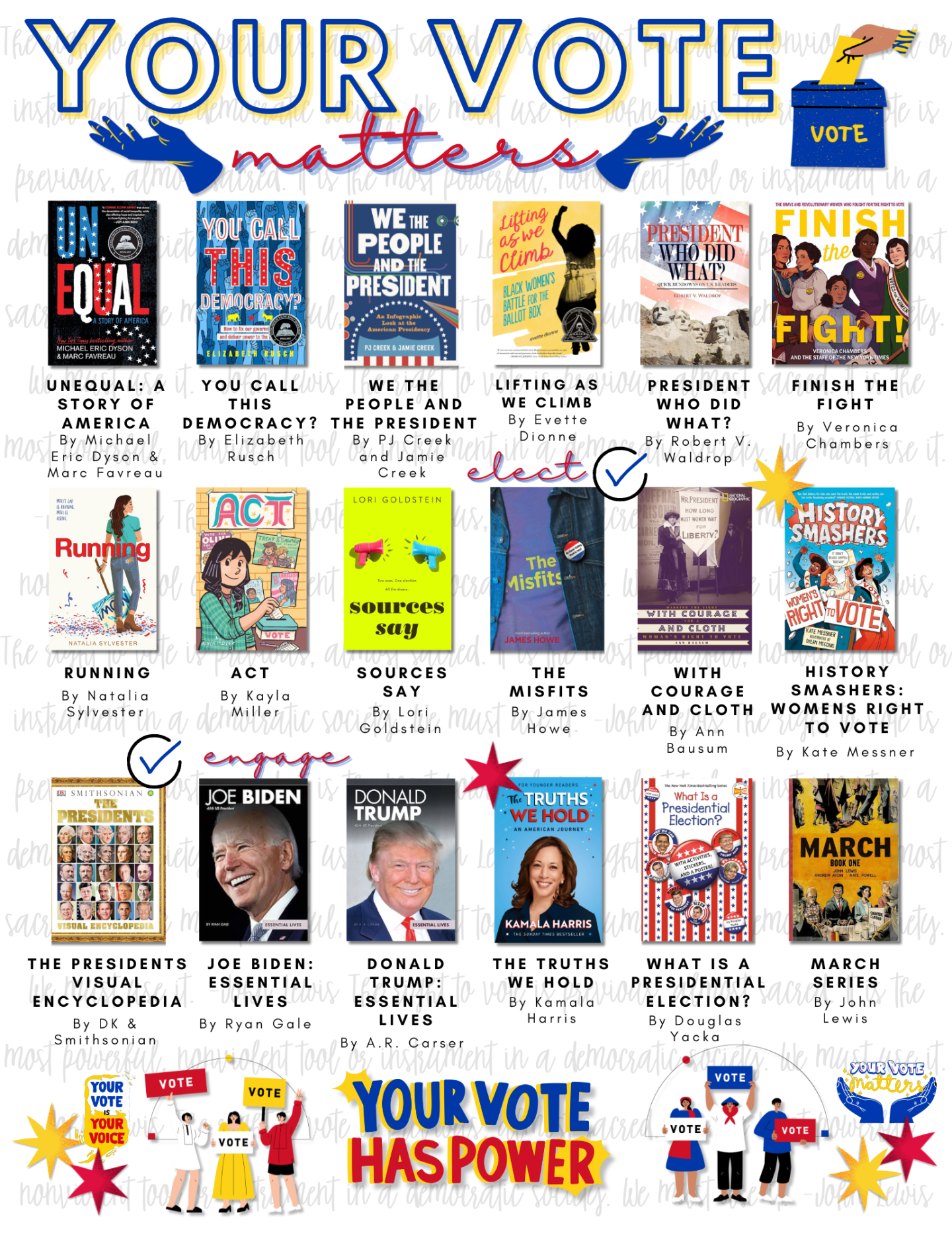 Visual Book Lists – printable book recommendations